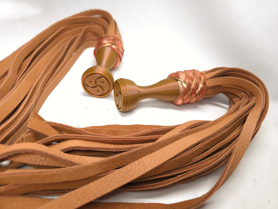 Finger Floggers and Ball Handle Leather BDSM Floggers – Firebird Leather