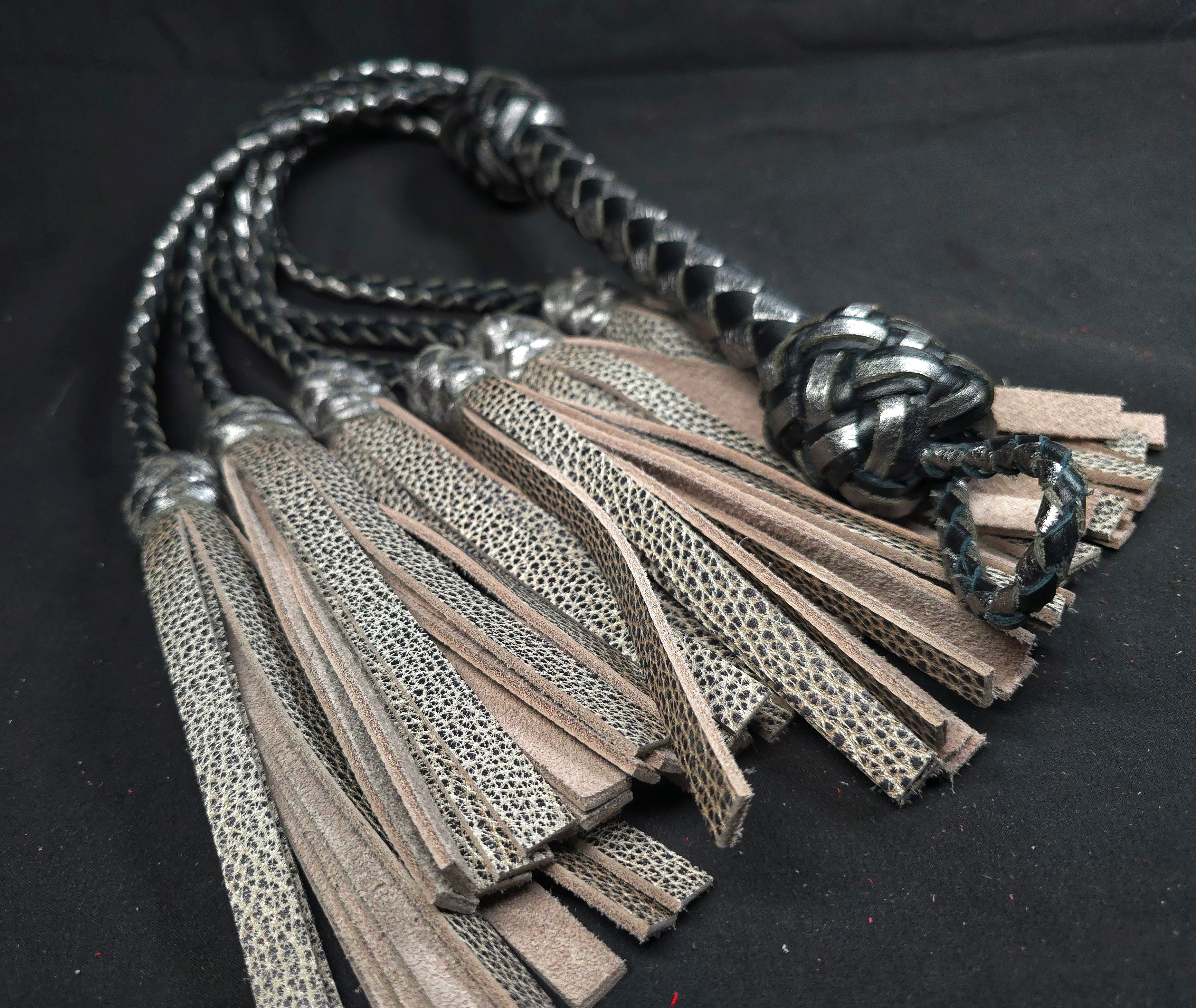 Black and Silver Waterbuffalo Thumper- Made to Order – Firebird Leather