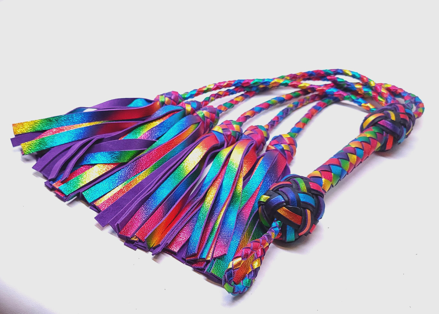 Rainbow Thumper Flogger - In Stock – Firebird Leather