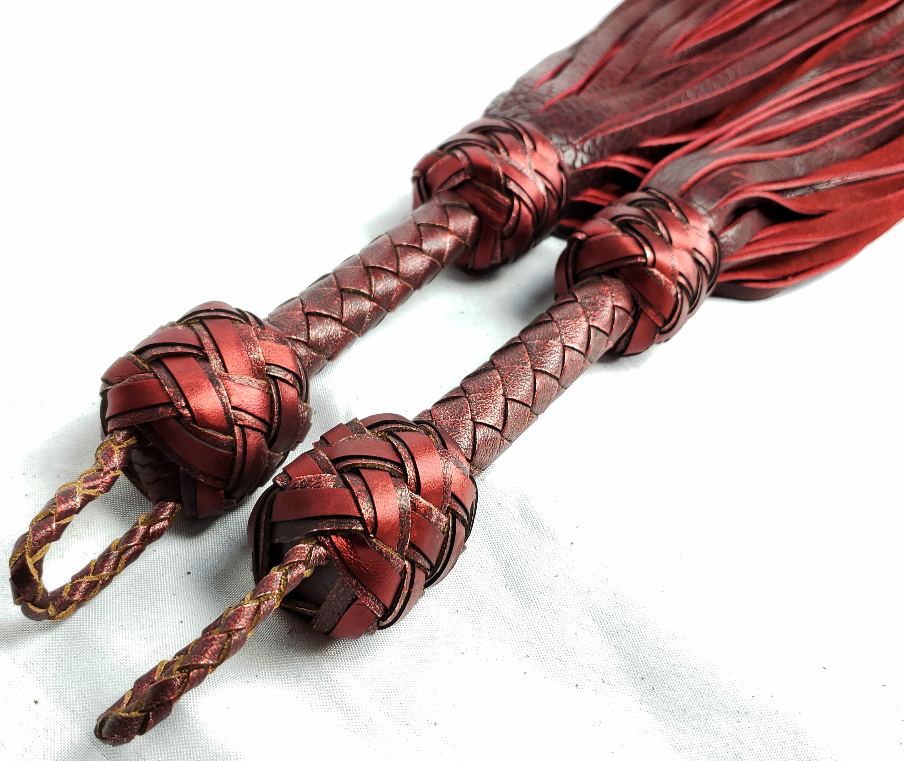 Black Cherry Bison Floggers – Firebird Leather