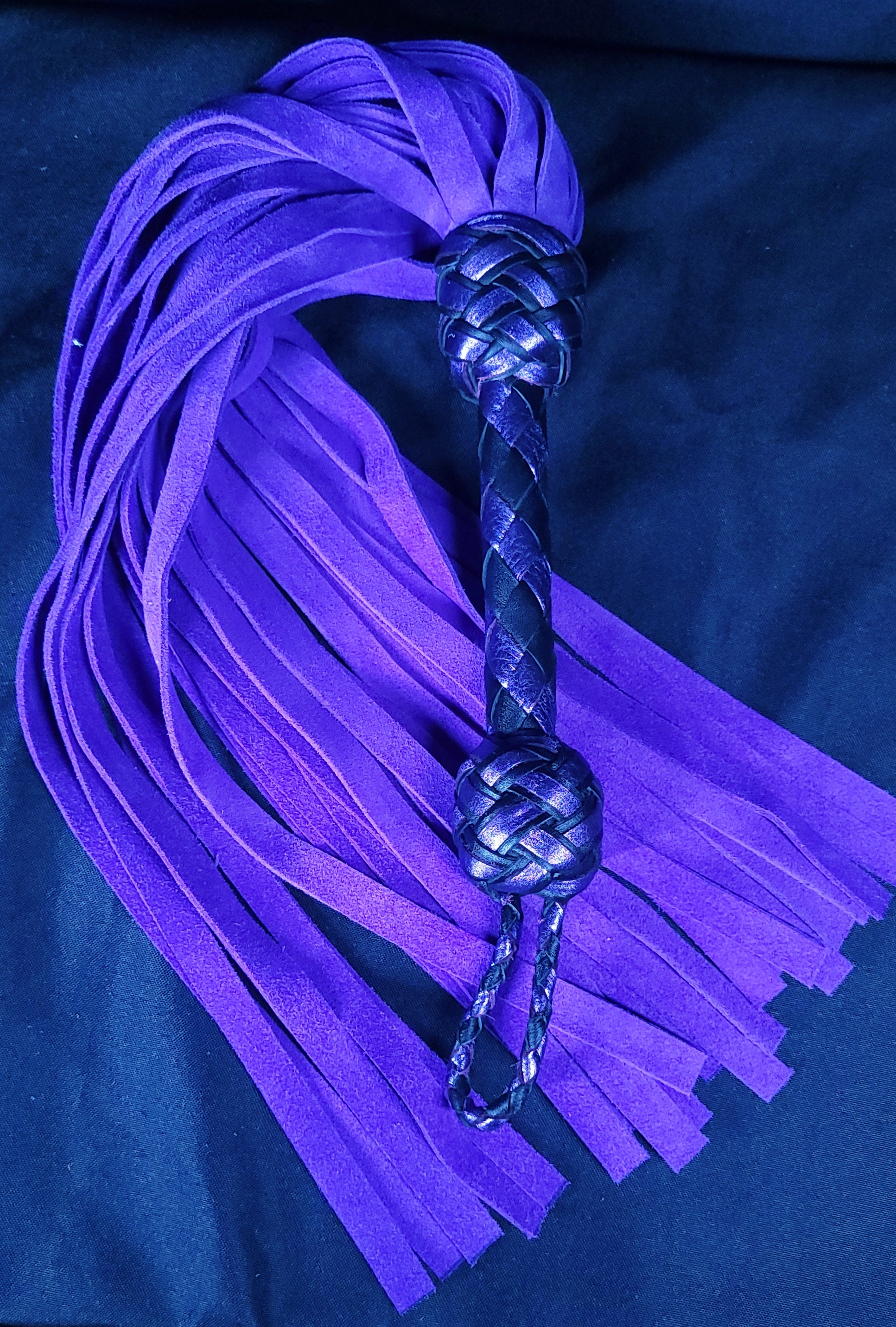 Purple Suede Flogger In Stock Firebird Leather